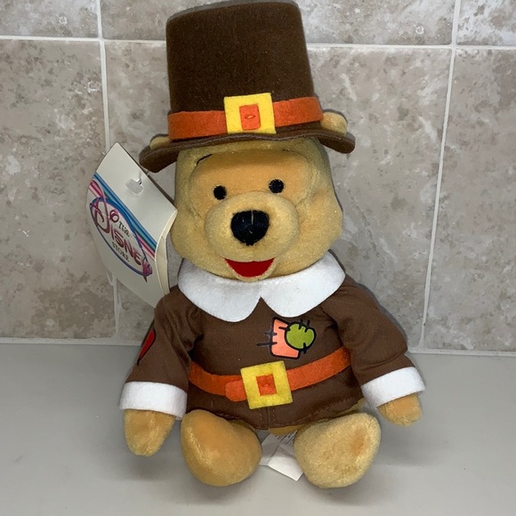 Disney | Toys | The Disney Store Pilgrim Pooh Bear Stuffed Animal ...